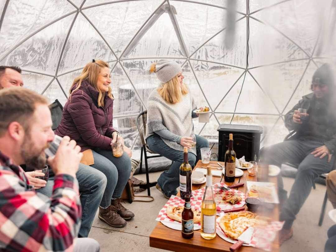 Experience the Enchanting Heated Patio Domes at Timber Hill