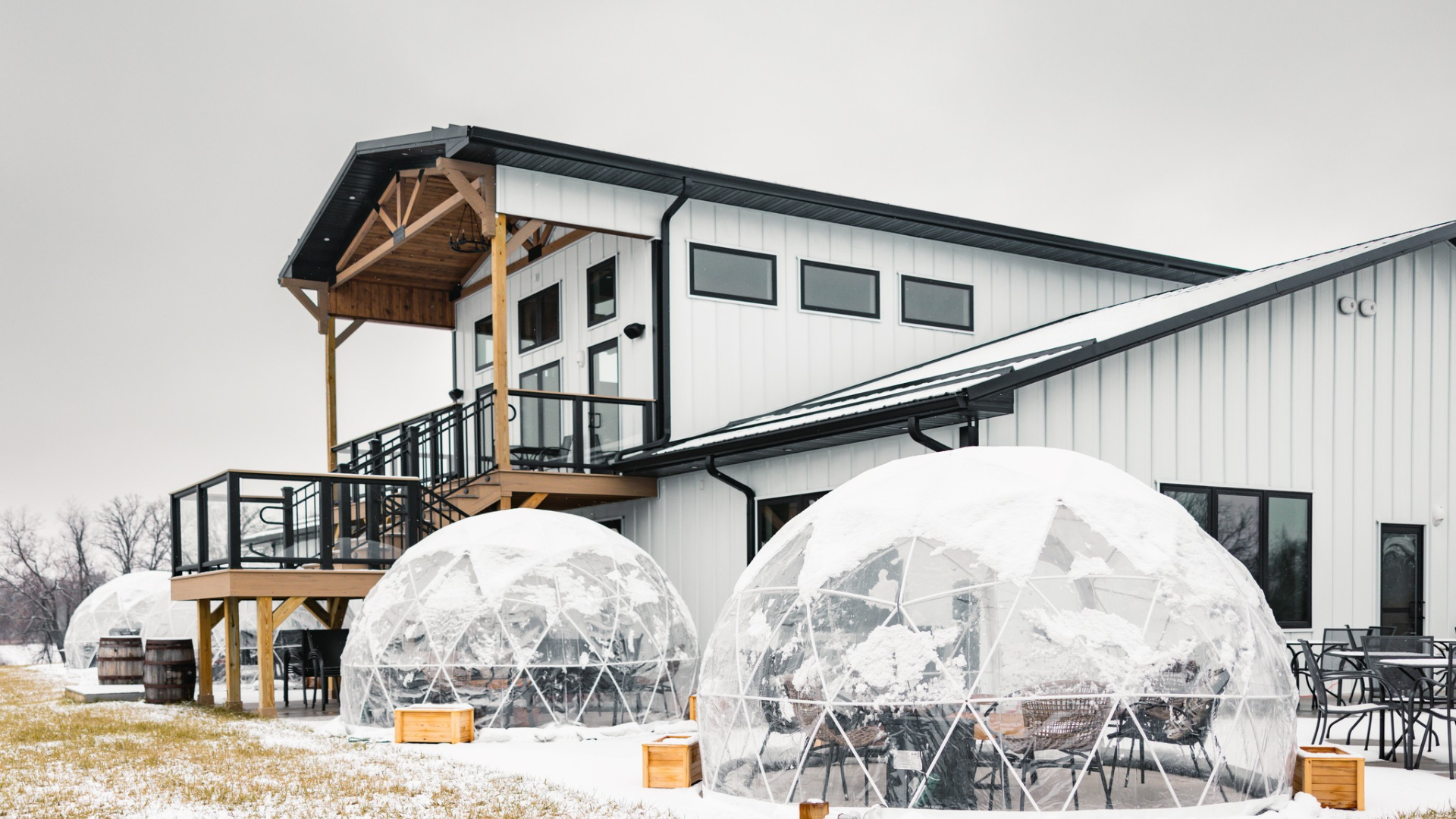 Experience the Enchanting Heated Patio Domes at Timber Hill