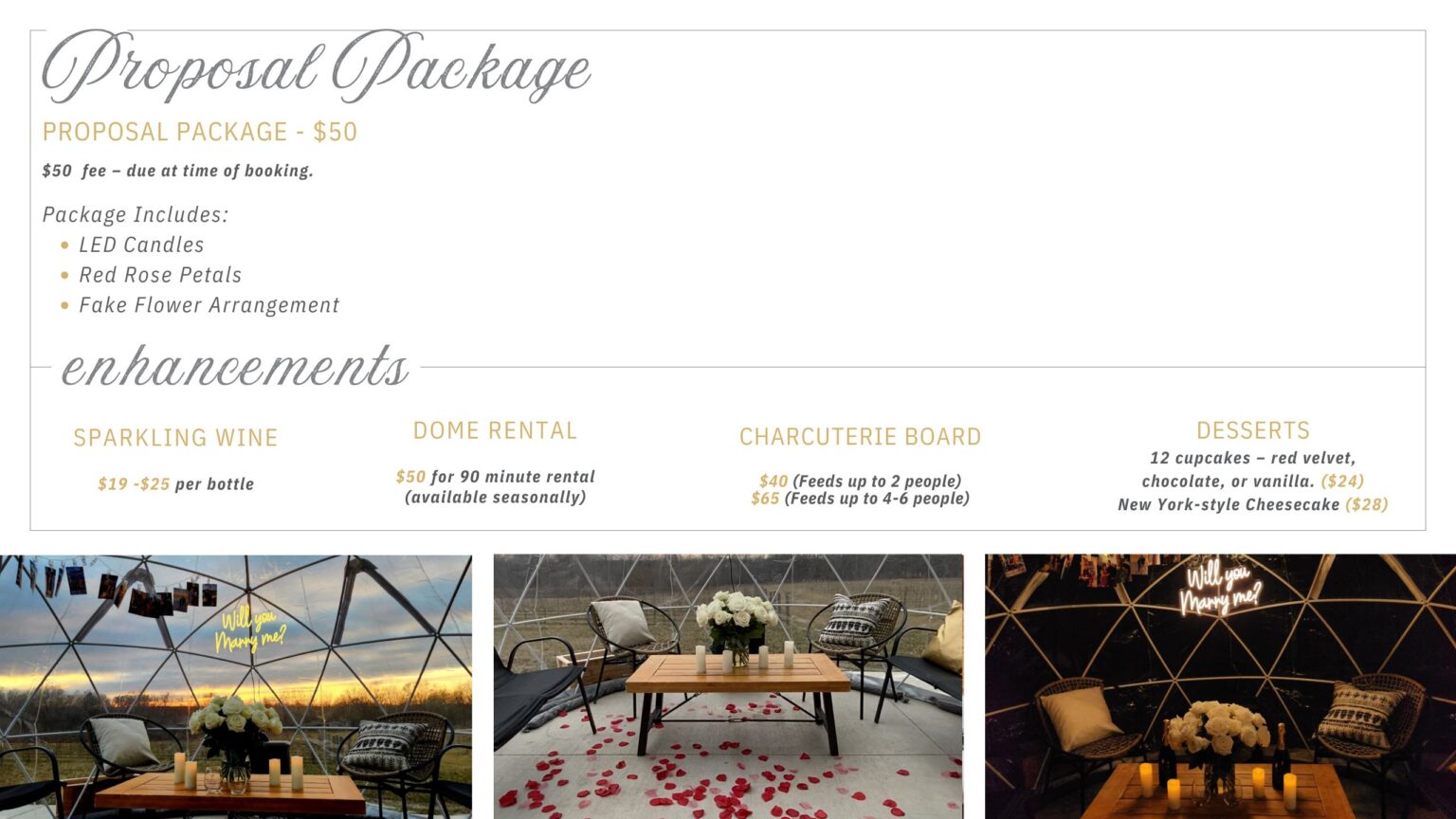 Proposal Package | Timber Hill Winery
